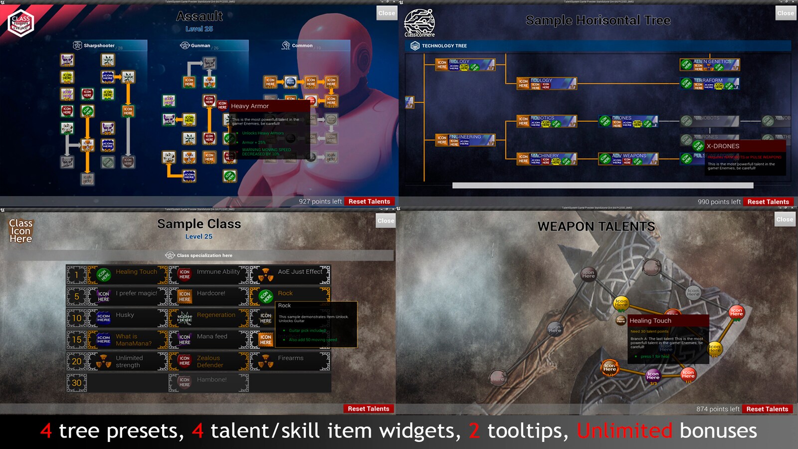 Talent (Skill) Tree Builder in Blueprints - UE Marketplace