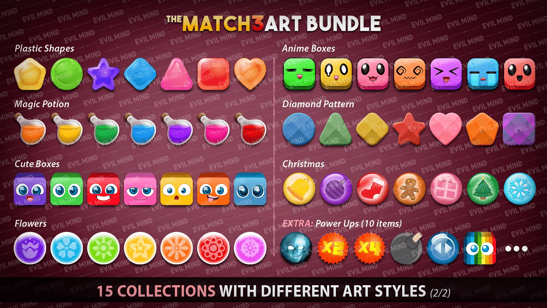 The Match 3 Art Bundle in 2D Assets - UE Marketplace