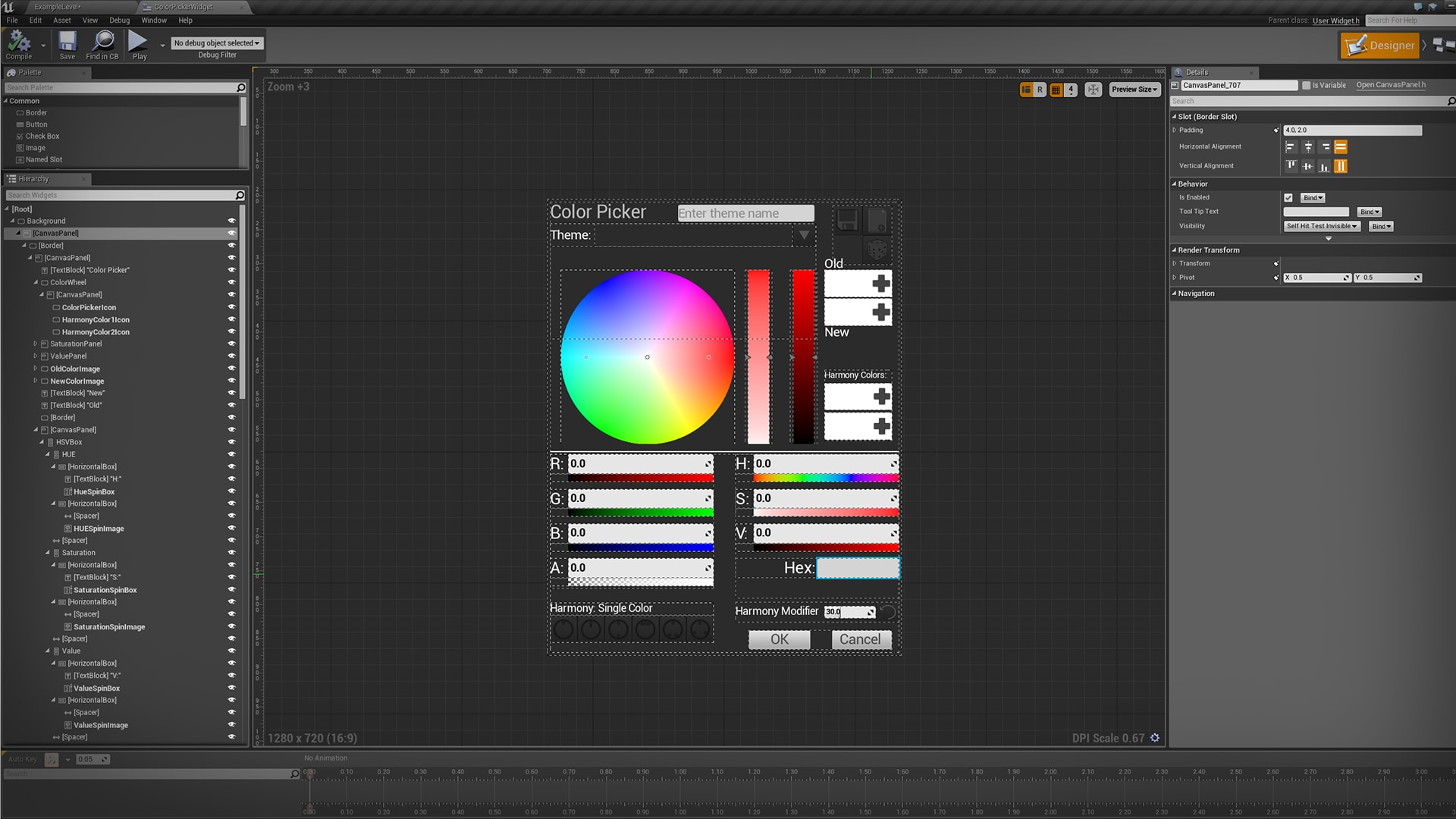 Simple Color Picker in Blueprints - UE Marketplace