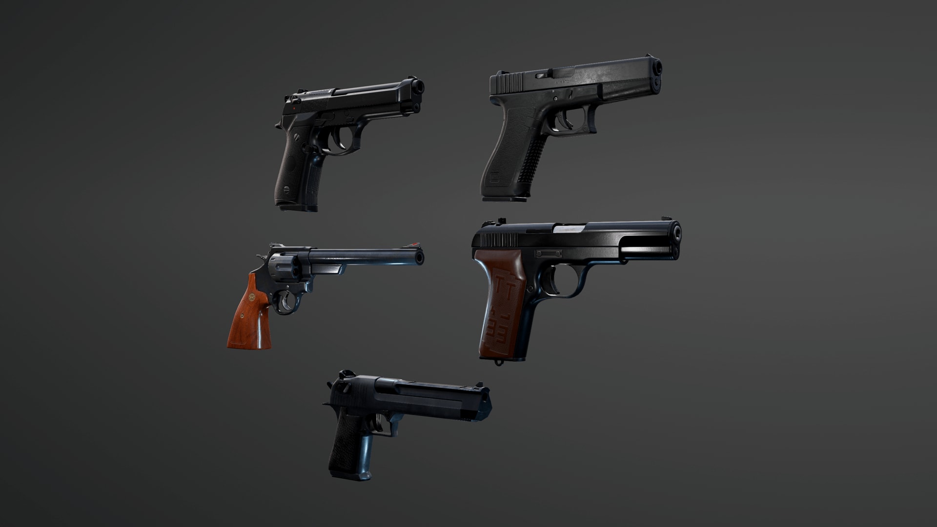 Animated FPS 5 Pistol Pack in Weapons - UE Marketplace