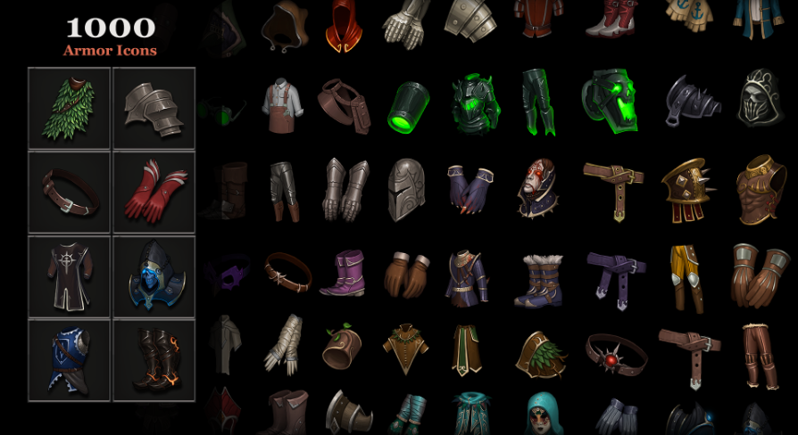 1000 Armor Icons in 2D Assets - UE Marketplace