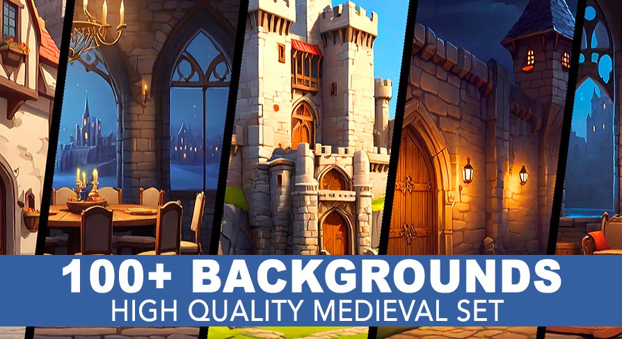100+ MEDIEVAL BACKGROUNDS in 2D Assets - UE Marketplace