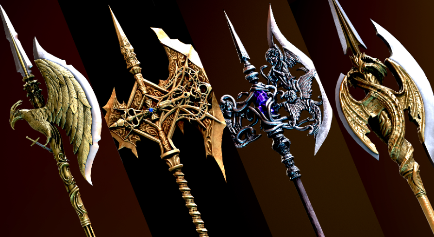 10+ Dark Fantasy Halberds - Polearms in Weapons - UE Marketplace