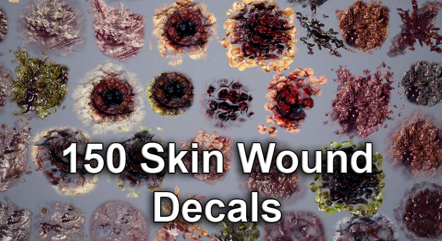 150 Skin Wound Decals in Materials - UE Marketplace