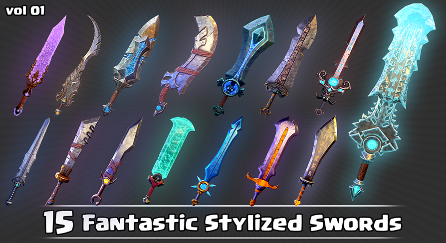 15 Stylized Swords VOL01 in Weapons - UE Marketplace