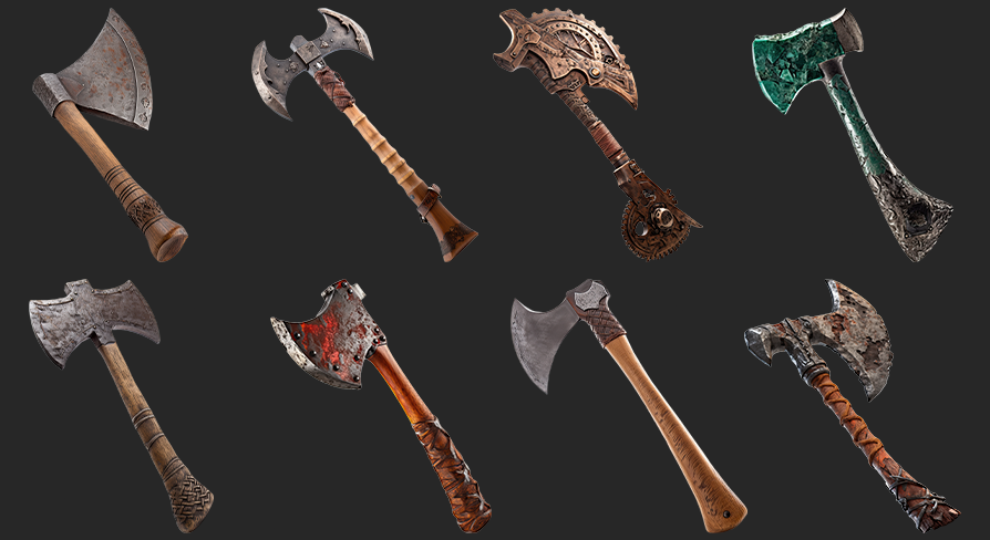 164 Battle-Axes in 2D Assets - UE Marketplace