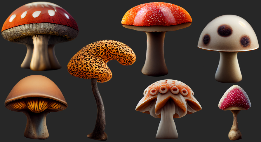 168 Mushrooms in 2D Assets - UE Marketplace