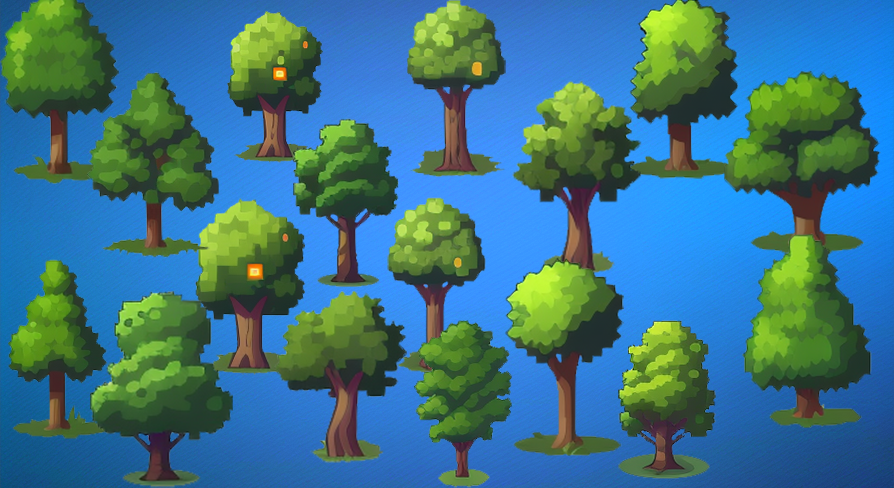 16 Bit Trees in 2D Assets - UE Marketplace