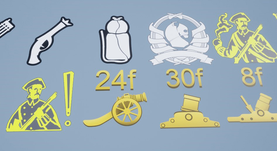 set of icons for the 17-18th century style in 2D Assets - UE Marketplace