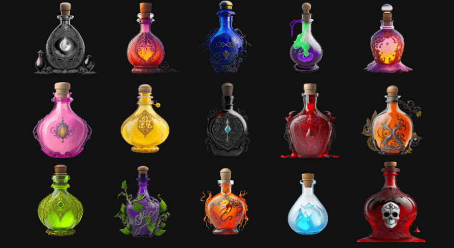 191 Potions Icons Pack 카테고리 2d 애셋 Ue 마켓플레이스