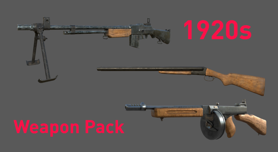 1920s Weapons (Several Skins) in Weapons - UE Marketplace