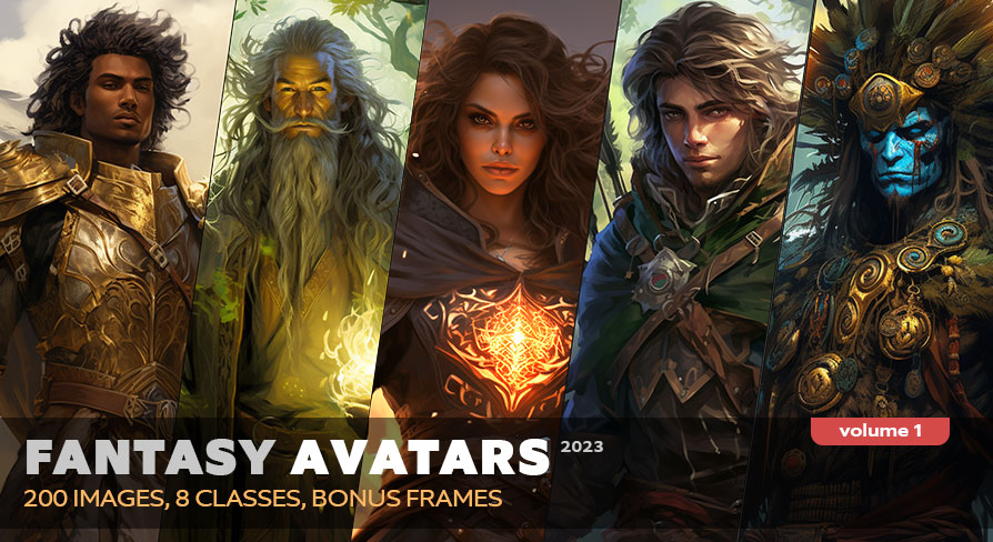 200 Fantasy Avatars in 2D Assets - UE Marketplace