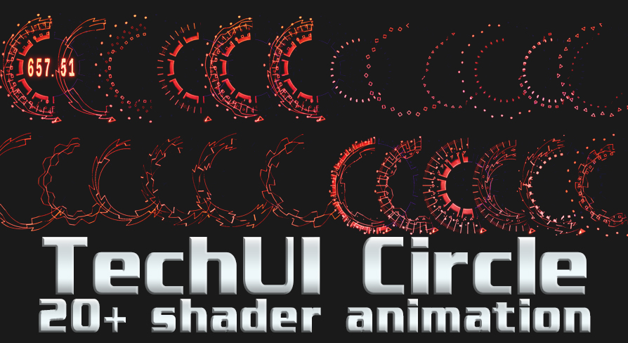 Tech Style UI Circle in Materials - UE Marketplace