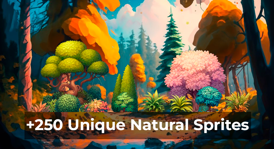 +250 Nature Sprites in 2D Assets - UE Marketplace