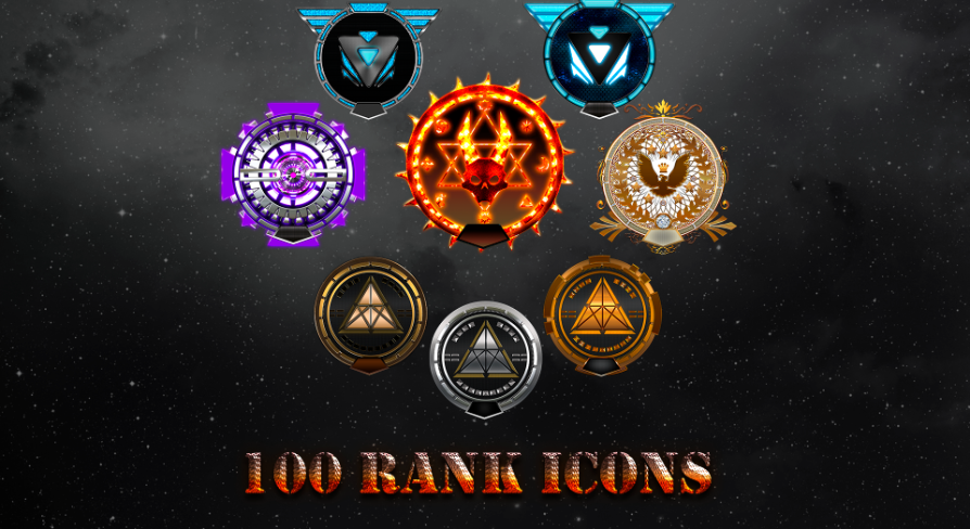 2D Icons - 100 Rank Pack 3：2Dアセット - UE マーケットプレイス