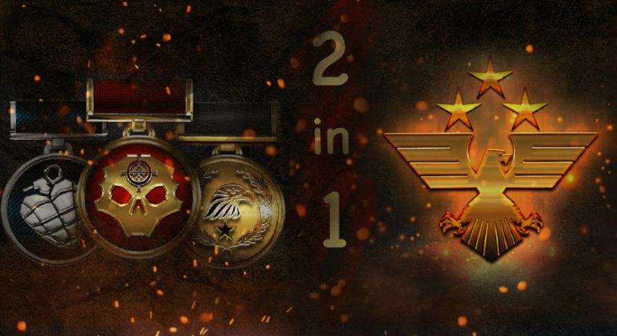 2 in 1 Awards Medals UI FX and 2D Icons - 100 Rank, 카테고리 2D 애셋 - UE 마켓플레이스