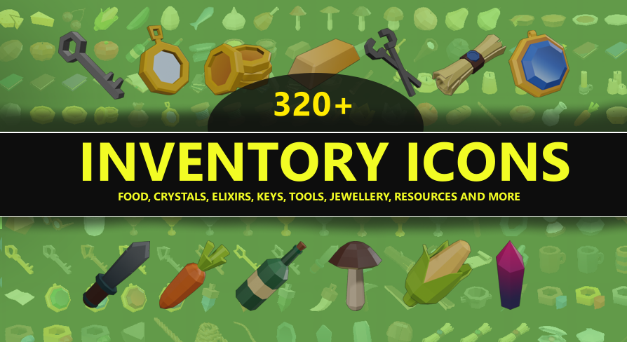 320+ Stylized Inventory Icons in 2D Assets - UE Marketplace