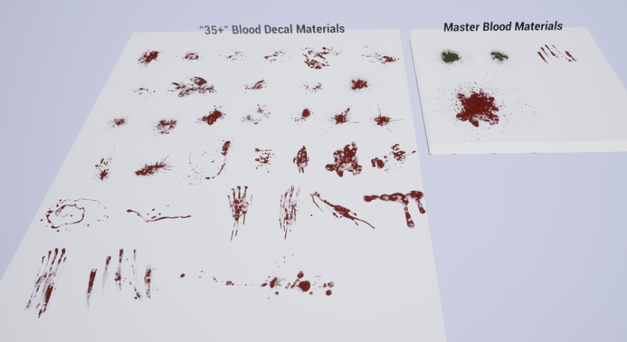 "35" Blood Decal Material Package in Materials - UE Marketplace