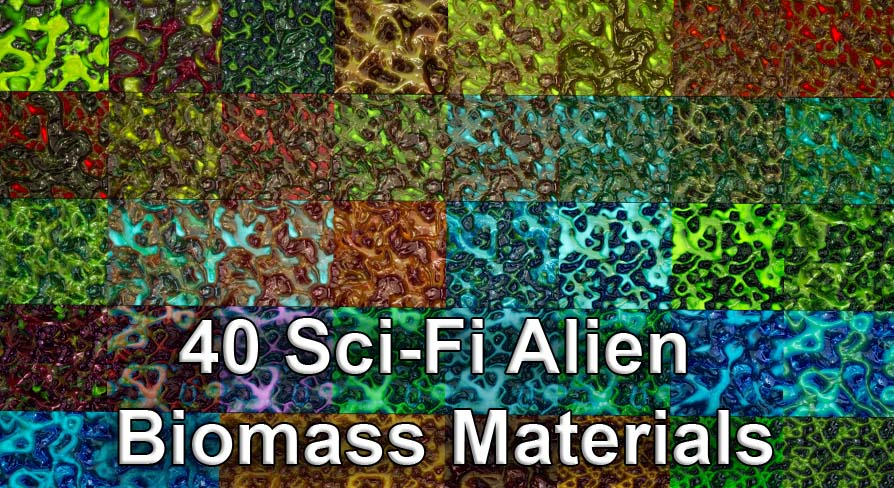 40 Sci-Fi Alien Biomass Materials：マテリアル - UE マーケットプレイス