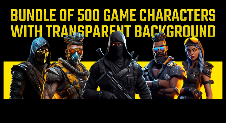 500 Game Characters I Transparent Background in 2D Assets - UE Marketplace