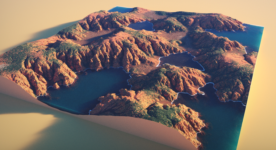 在贴图创建的60 Pcs Realistic Red Rocks Height Maps-V6 - 虚幻引擎商城