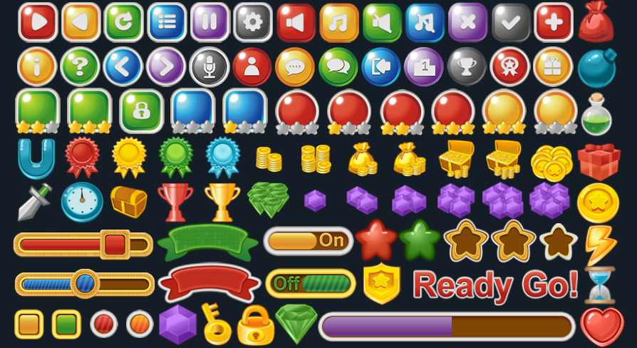 7600 Cartoon GUI Textures in 2D Assets - UE Marketplace