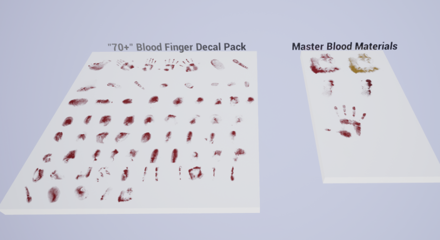 70+ Blood Finger Decal Package in Materials - UE Marketplace