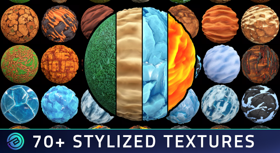 70+ Stylized Textures Bundle - RPG Environment：マテリアル - UE マーケットプレイス