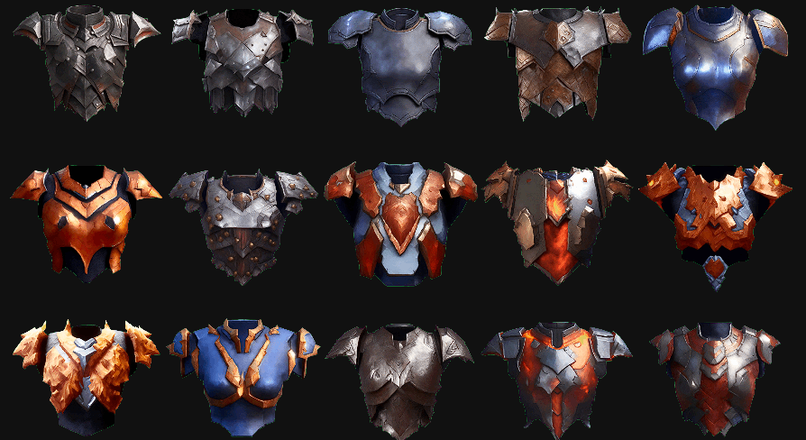 88 Chest Armor Icon Pack in 2D Assets - UE Marketplace