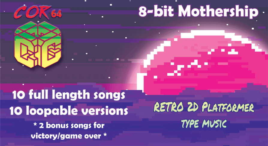 8-bit Mothership (retro 2d platformer music pack), 카테고리 음악 - UE 마켓플레이스