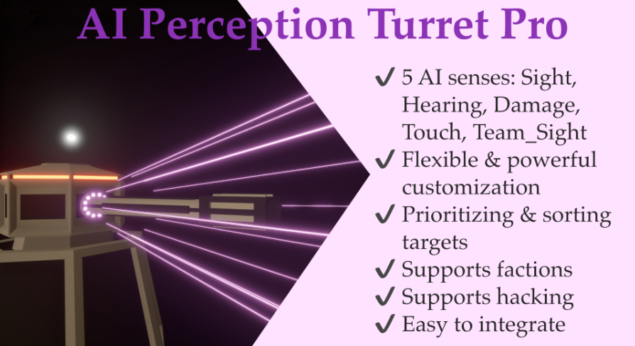 AI Perception Turret Pro in Blueprints - UE Marketplace