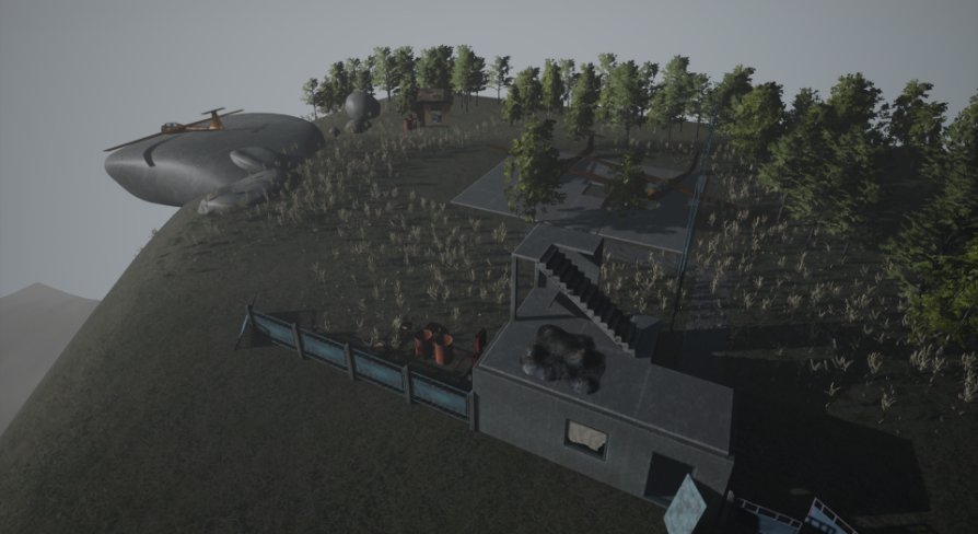 Abandoned airfield with gliders. in Props - UE Marketplace