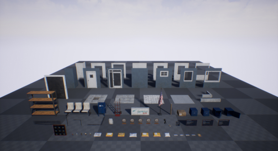 Abandoned Postal Office Building in Props - UE Marketplace
