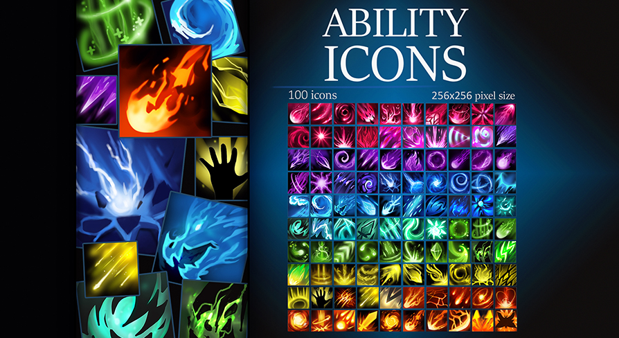 Ability Icons Pack in 2D Assets - UE Marketplace