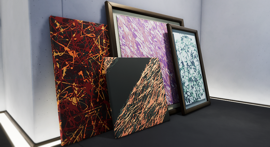 Abstract Drip Paintings, 카테고리 소품 - UE 마켓플레이스