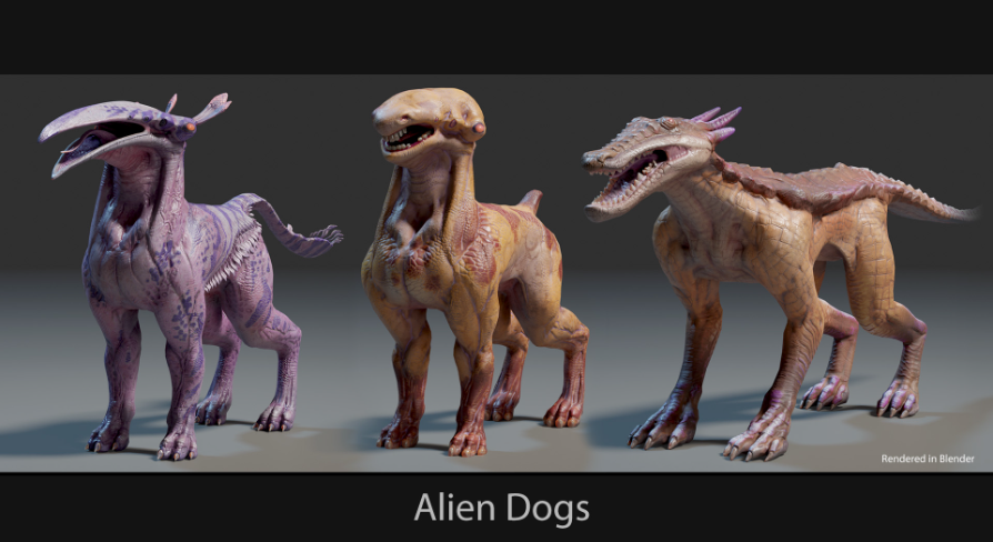 Alien Dogs in Characters - UE Marketplace