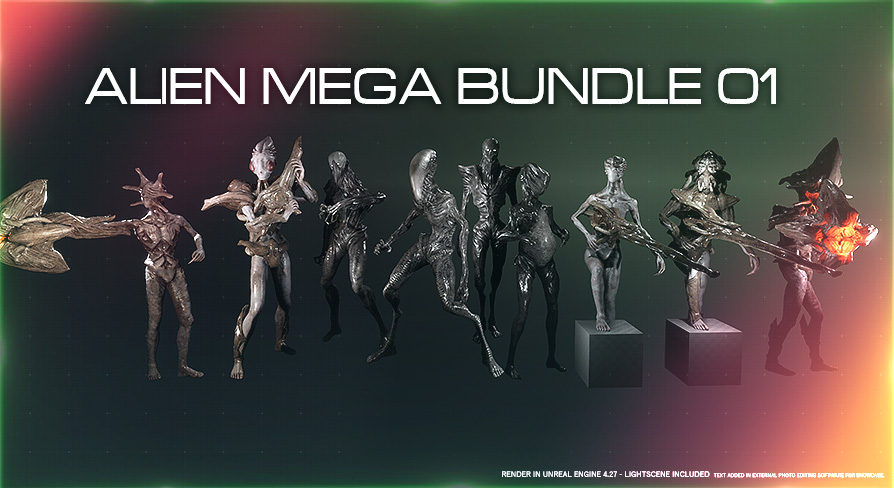 Alien Mega Bundle 01 - Game Assets + Extra in Characters - UE Marketplace
