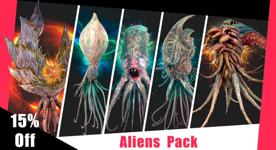 Aliens Pack 1：キャラクター - UE マーケットプレイス