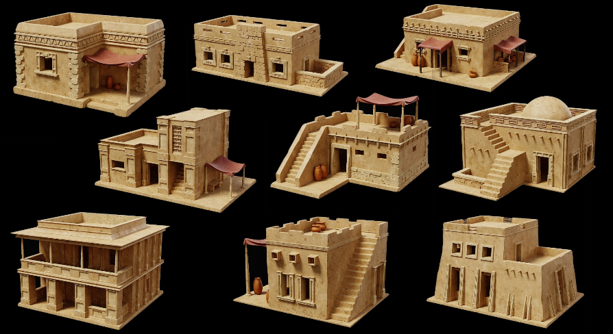 Ancient Stone Houses in Props - UE Marketplace