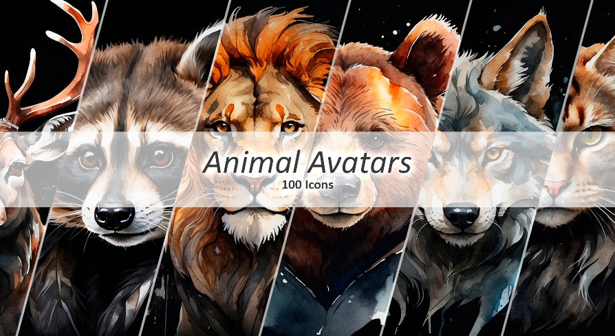 Animal Avatars Icons Set in 2D Assets - UE Marketplace