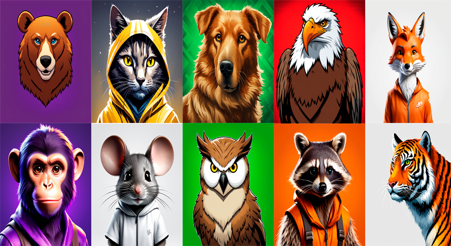 Animals Avatars Pack in 2D Assets - UE Marketplace