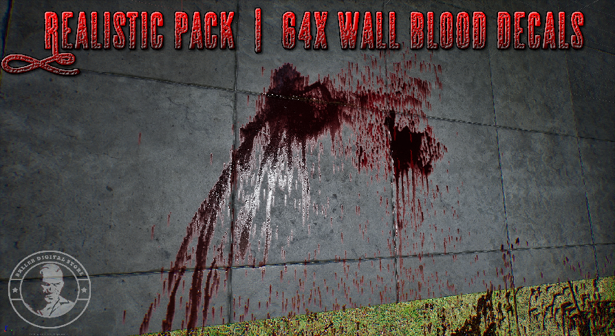 在蓝图创建的Animated Blood Wall Decal Vol.I - 虚幻引擎商城