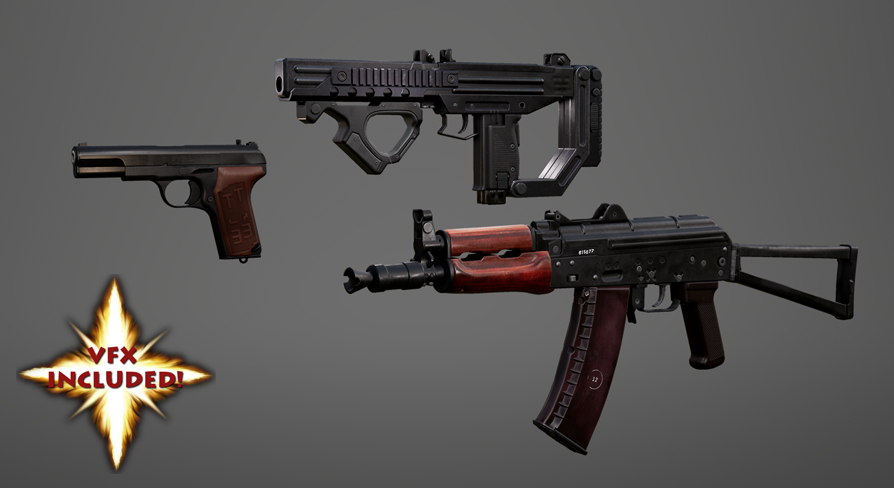 Animated Contraband FPS Weapons Pack in Weapons - UE Marketplace