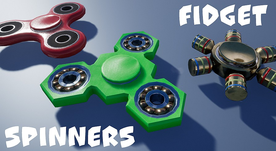 Animated Fidget Spinners in Props - UE Marketplace