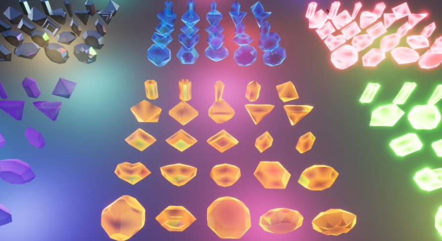 Animated gems in Props - UE Marketplace