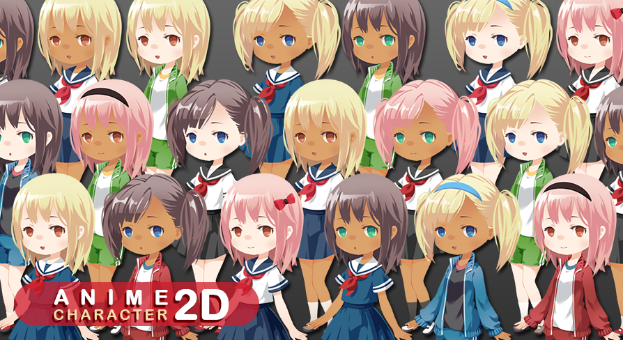 Anime Character 2D Pack.001 in 2D Assets - UE Marketplace