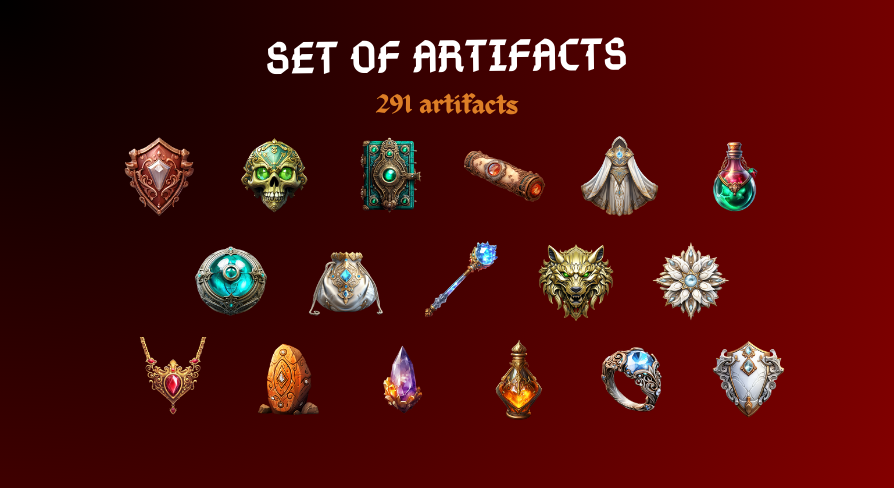 Artifacts Icon Set - Enchanting Collection of 291 Magic Artifacts, 2D ...