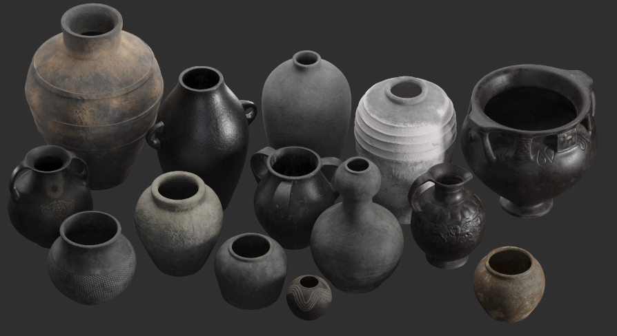 Artisan Vases Set 2, 카테고리 소품 - UE 마켓플레이스