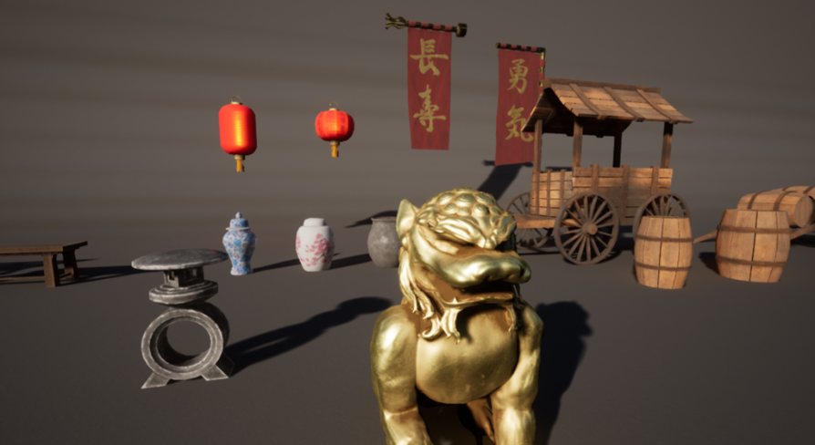 Asian City Props in Props - UE Marketplace