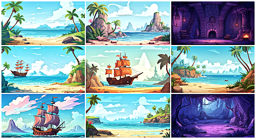 BACKGROUND - Simple Pirate 1, 카테고리 2D 애셋 - UE 마켓플레이스